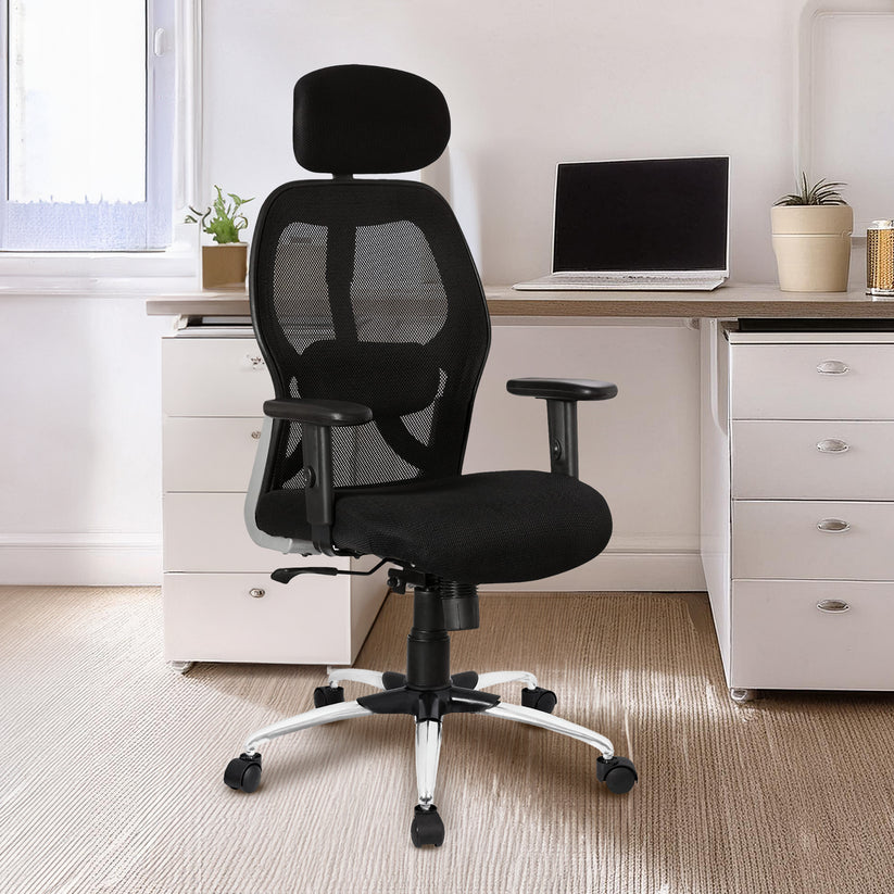 SAVYA HOME Apollo High Back Ergonomic Office Chair with Adjustable ...
